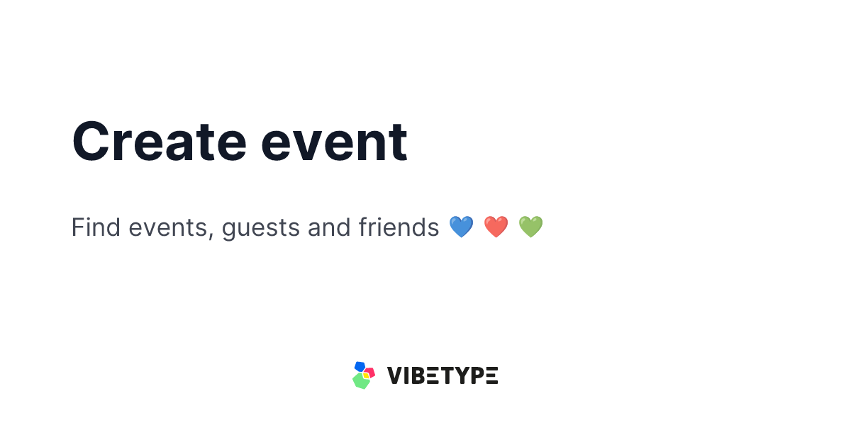 Create event · Vibetype
